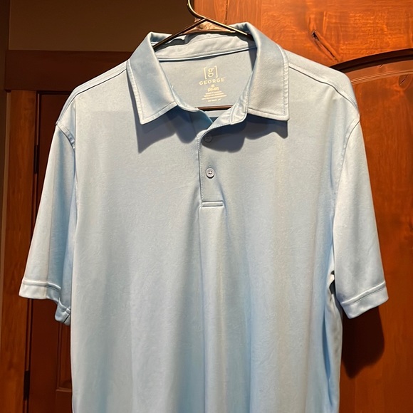 George | Shirts | George Blue M 0 Poly Collar Polo | Poshmark